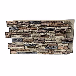Tritan BP - Lightning Ridge 48 in. x 24 in. Class A Fire Rated Faux Stone Siding Panel Finished Nature Spirit