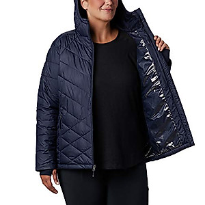 Columbia Women's Heavenly Hooded Jacket,Dark Nocturnal,1X