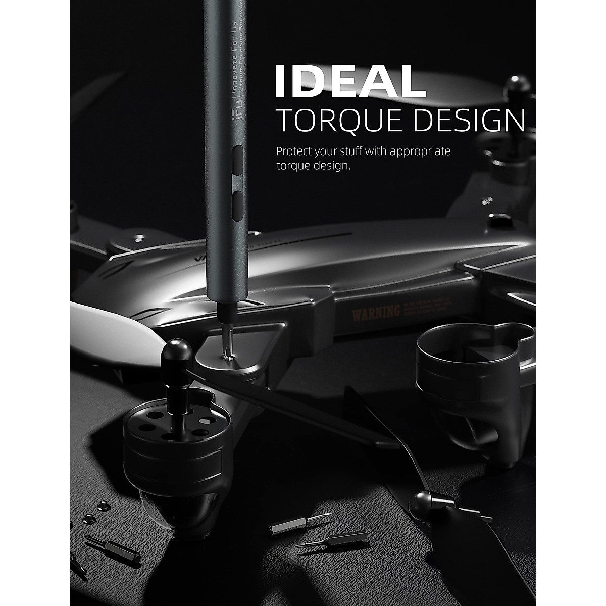 iFu Mini Electric Screwdriver, 90 in 1 Precision Screwdriver Set – Small Cordless Power Screwdriver with LED Light & 64 Magnetic Bits, Repair Tool for Phone Laptop Camera Watch Computer