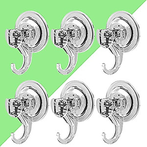 LUXEAR Suction Cup Hooks, 2 Pack Removable Reusable Razor Hook and 6 Pack Powerful Suction Hooks for Towel, Loofah, Window