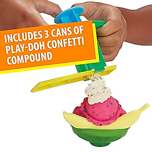 Play-Doh Kitchen Creations Ice Cream Party Play Food Set with 6 Play-Doh Colors, 2-Ounce Cans (Amazon Exclusive)