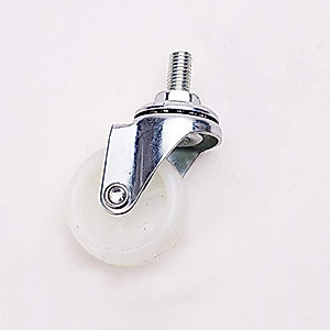 Caster Furniture，Rubbered Trolley Wheels ， Castor Wheels,Furniture Casters,1.6" Dia Light Duty Threaded Stem Swivel Caster Wheel Roller 2 Pcs/4pcs/10pcs