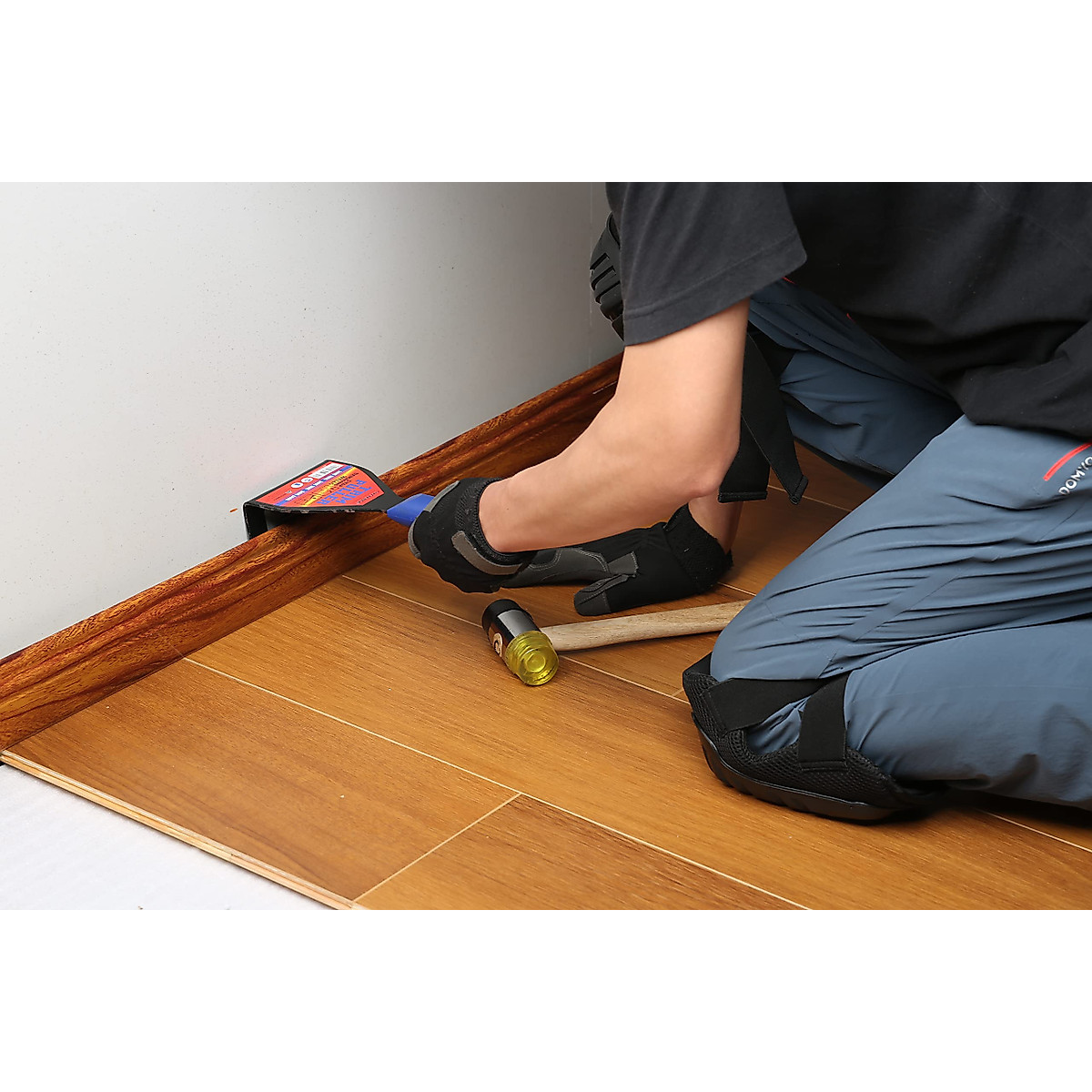 CUTTEREX FLAT Knee Pads for All Kneeling Works, Professional Knee Cushions, Heavy Duty and Protection Design Knee Pad for Flooring, Gardening, Comfortable and Durable, Anti-Skid and Adjustable Clips