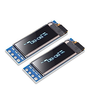 DORHEA 10PCS 0.91'' 12832 IIC I2C OLED Display Module 0.91inch I2C 128x32 SSD1306 LCD Display Module Blue I2C OLED Screen Driver DC 3.3V/5V with 4 Pin Headers