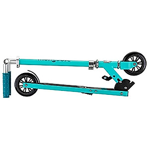 Mongoose Trace Youth/Adult Kick Scooter Folding and Non-Folding Design, Regular, Lighted, and Air Filled Wheels, Teal, 120mm Wheels