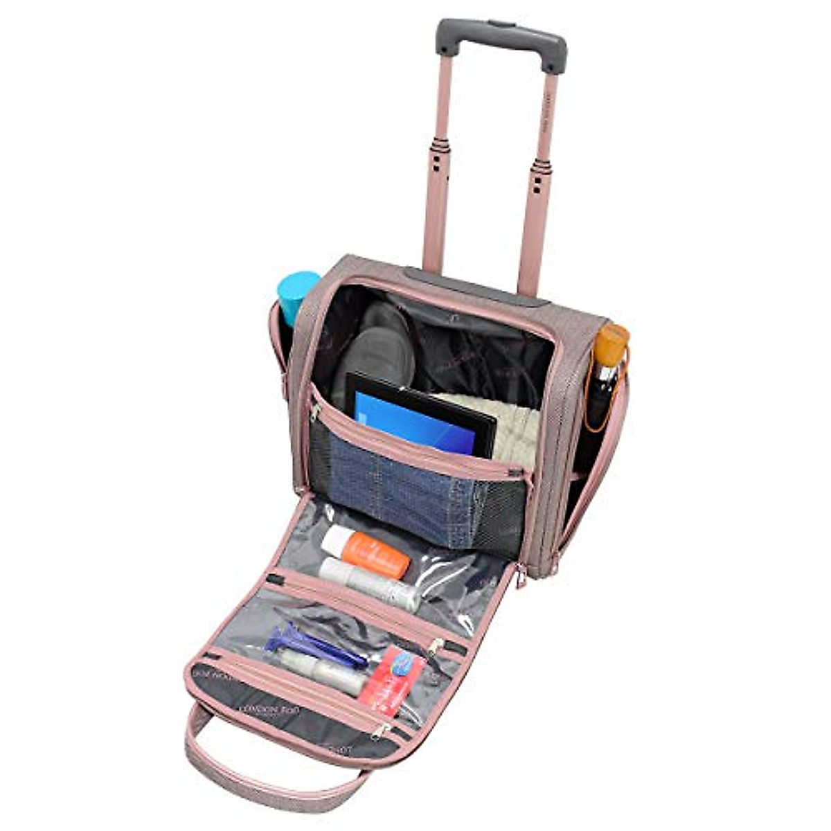 London Fog Newcastle Set of 4 Piece, Rose Charcoal