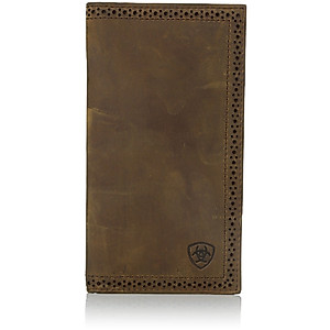 Ariat Ariat Shield Perforated Edge Rodeo Wallet Wallet Medium Distressed Brown One Size