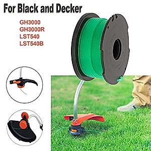 BOOTOP PIN SF-080 Replacement Spool SF-080-BKP for Black and Decker GH3000 LST540 GH3000R String Trimmer Weed Eater SF080 Auto Feed Spool Line 20ft 0.080" with 90583594 Cap Covers Parts