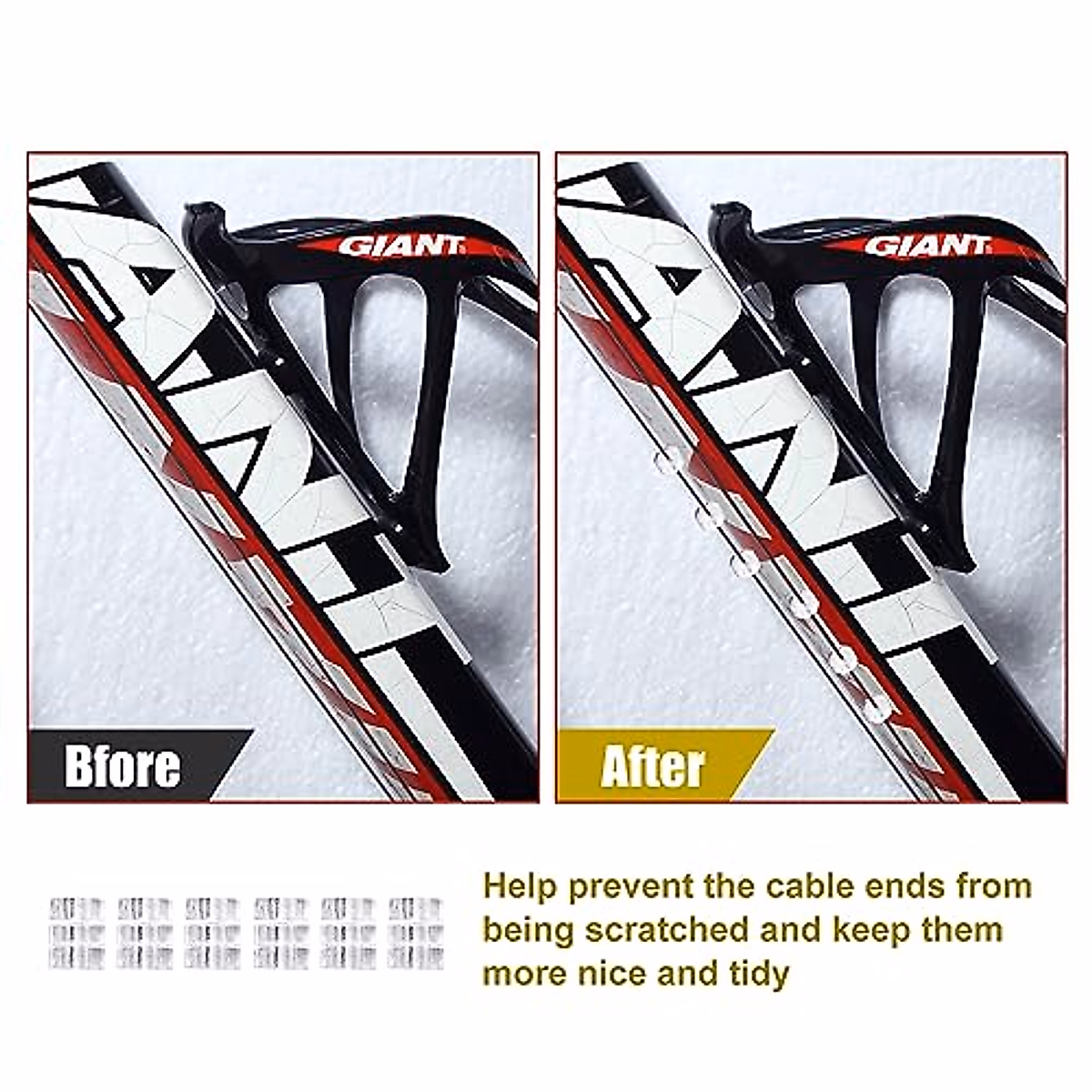 Universal Bicycle Transmission Line Bicycle Shift Derailleur Cable and Brake Cable Kit for Bicycle Mountain Road Bike Repair (Yellow)