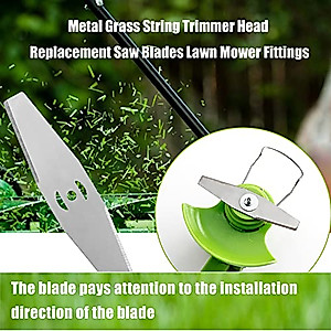 5Pcs Cordless Weed Wacker Replacement Blade - Blade Weed Eater Replace Blades- Carbide Blade Brush Cutter Grass Trimmer Weed Eater Blade for Electric Lawn Trimmer Set - Lawn Mower Accessories