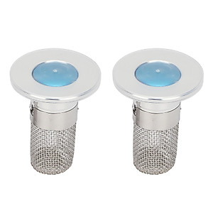 Bathroom Sink Stopper Hair Catcher, 2Pcs Stainless Steel Floor Drain Filter Up Sink Drain Strainer with Removable Filter Basket for Washbasins, Bathtubs, 2.4x3.1in