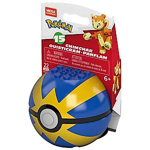MEGA Pokémon Chimchar Building Set with 20 Bricks and Special Pieces, Toy Gift Set for Ages 6 and Up
