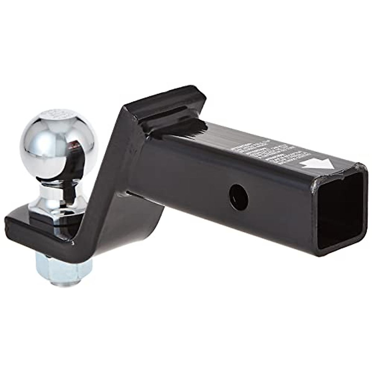 CURT 45042 Trailer Hitch Mount with 2-5/16-Inch Ball & Pin, Fits 2-Inch Receiver, 7,500 lbs, 4-Inch Drop , Black