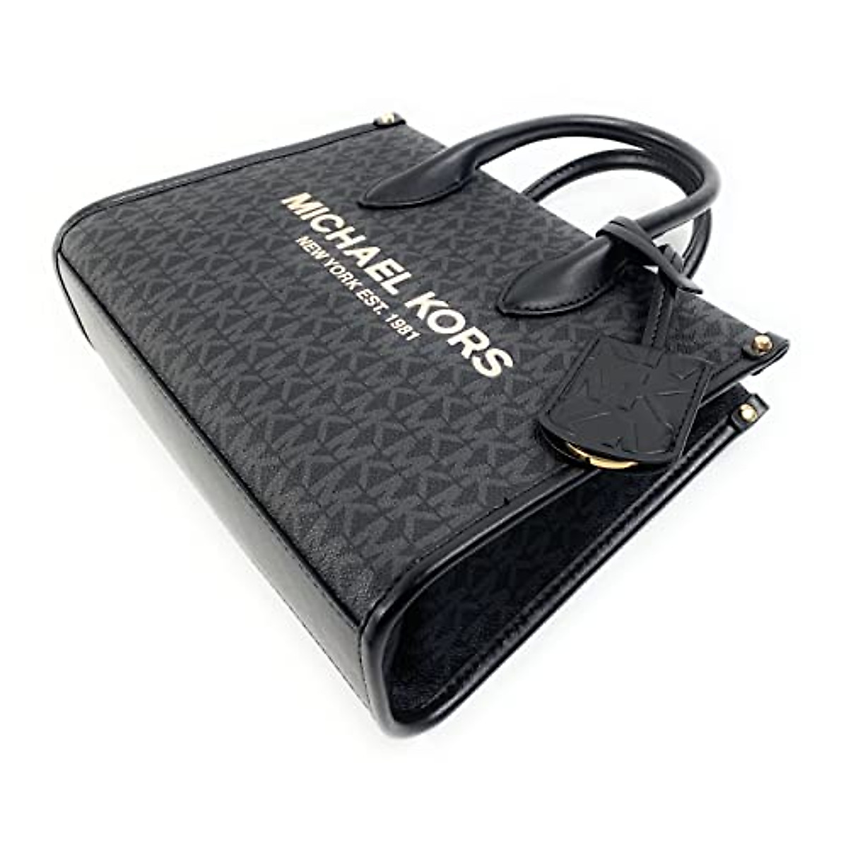 Michael Kors Mirella Small Tote Crossbody Bag in Black Signature