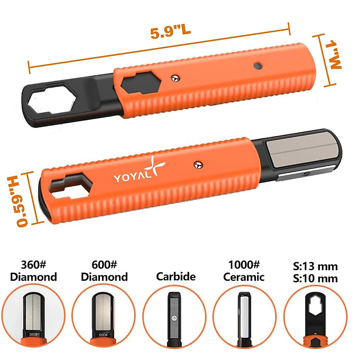 Multi Garden Tool Blade Sharpener - For Sharpening Lawn Mower Blades, Garden Pruners, Axe, Machete, Hedge Shears, Scissors, Hatchets, Pocket Knife Sharpener, speedy sharp sharpener