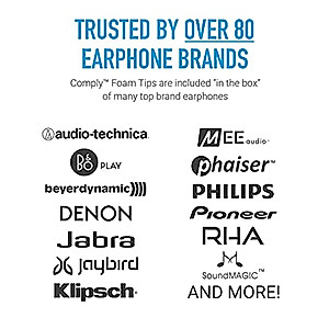 Comply Isolation Plus Memory Foam Earbuds Tips for Sennheiser Momentum/HD 1,IE 800 S,CX 3.00,5.00,6.00BT & 7.00BT with Noise Reduction, WaxGuard, and Secure Fit (Assorted, 3 Pair), Black (19-30204-11)