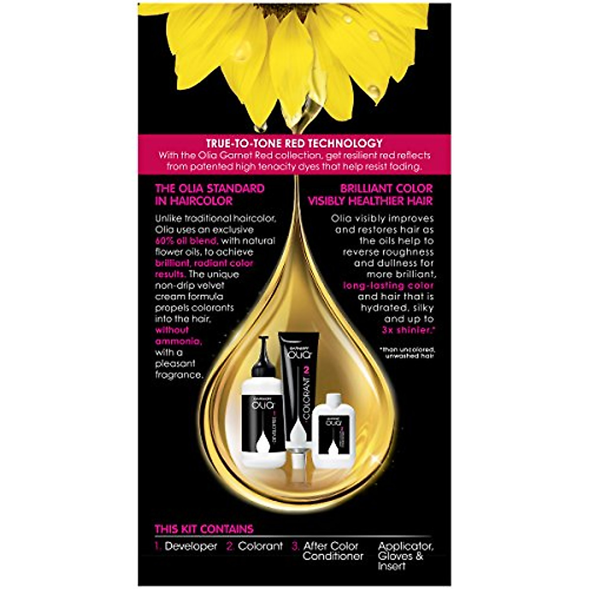 Garnier Olia Ammonia Free Hair Color [5.60] Medium Garnet Red 1 ea