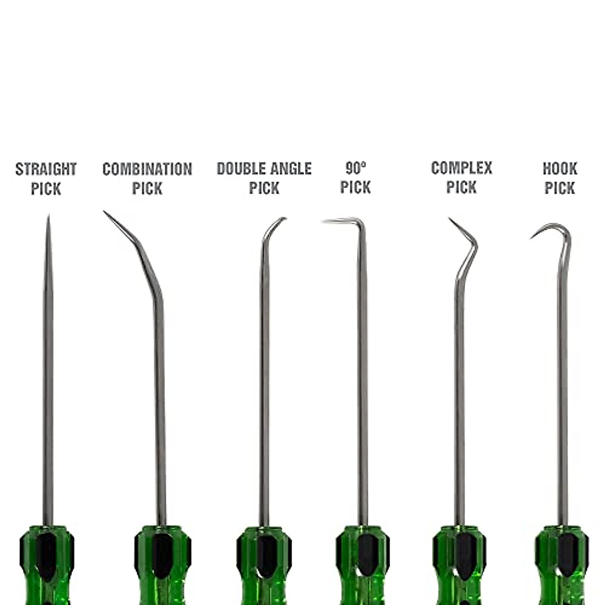 OEMTOOLS 26545 6 Piece Hook And Pick Set With Acetate Handle, Hook Tool And Pick Tool, Vehicle Pick And Hook Set, Pick Tool Set For Mechanics