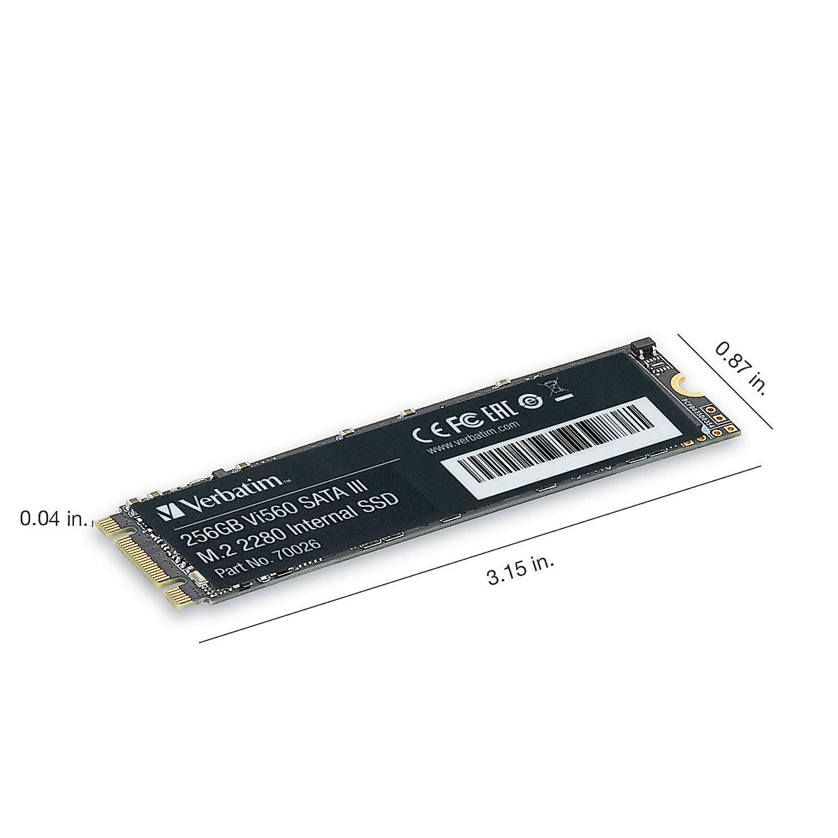 Verbatim 256GB Vi560 SATA III M.2 2280 Internal SSD