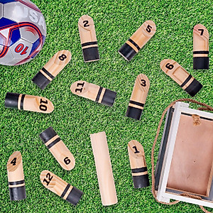 Finska | Portable Outdoor Lawn Game | Unique, Traditional Family Game | Premium Wooden Tossing Game Set Perfect for Parties, BBQs, Cookouts, Yard Activities | Comes with Carrying Crate