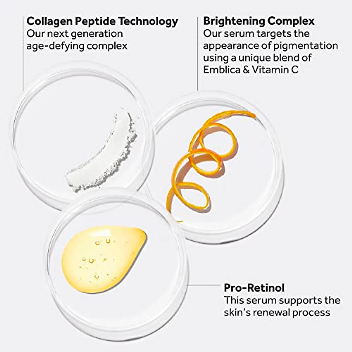 No7 Lift & Luminate Triple Action Face Serum - Collagen Peptide Anti Wrinkle Serum + Brightening Emblica & Vitamin C Face Serum + Pro Retinol Skin Firming Hyaluronic Acid & Hibiscus (50ml)