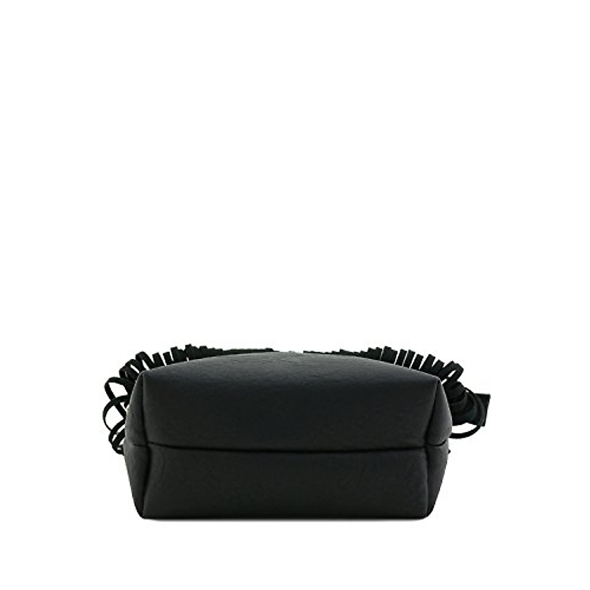 FashionPuzzle Small Fringe Crossbody Bag with Wrist Strap (Black)
