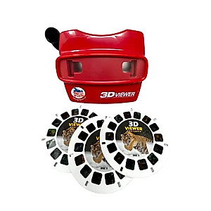 WARM FUZZY Toys 3D Viewer (Big Cats) T-214BC - Perfect for at Home or in The Classroom. Images of Lions, Tigers, Cheetahs, Leopards and More on 3 Photo Discs!