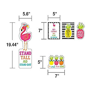 Schoolgirl Style - Simply Stylish Tropical | Motivational Mini Bulletin Board Set, 22 Pieces