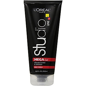 L'Oreal Studio Line Head Lock Mega Hard Hold Gel 6.80 oz (Pack of 8)