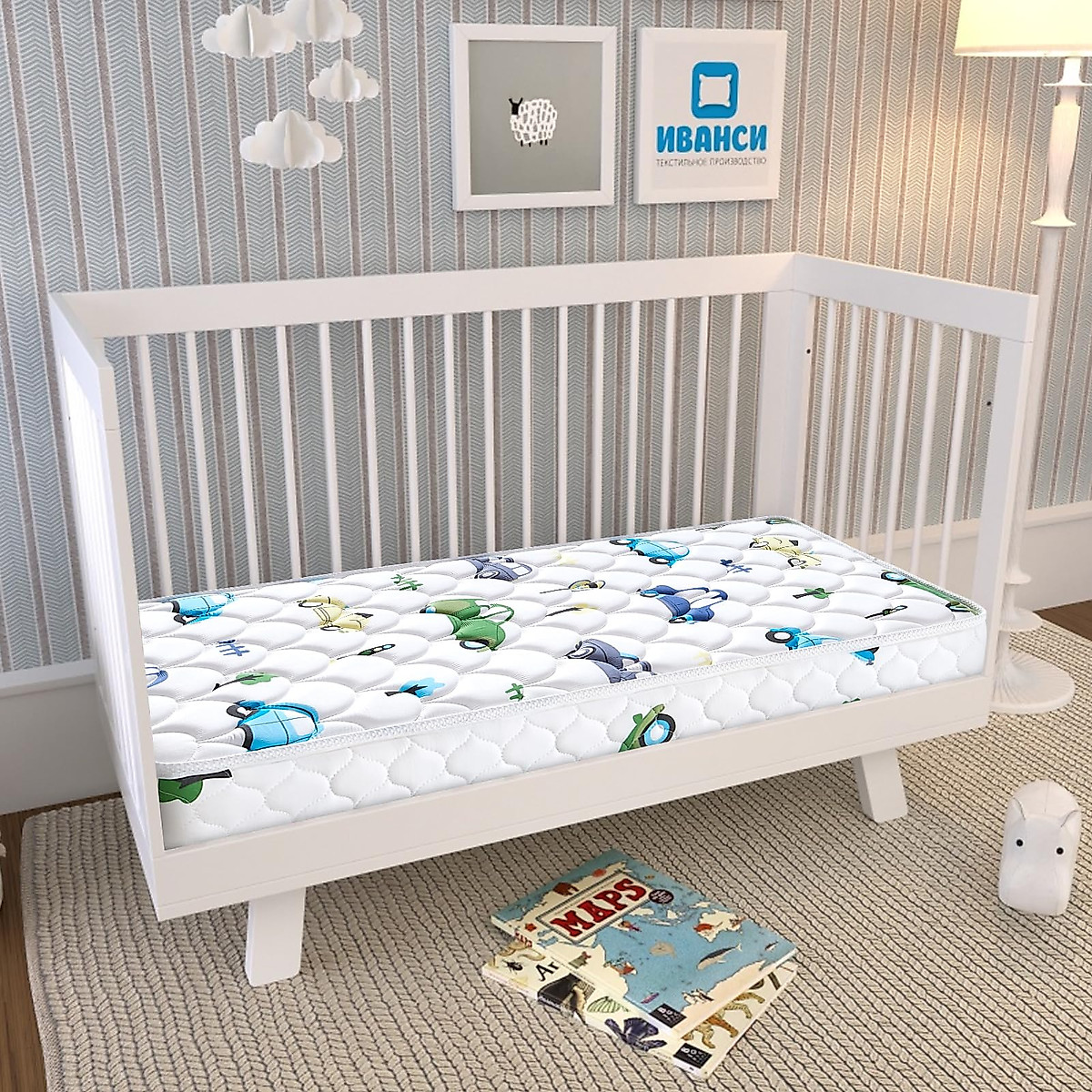 Tiankehan Premium Foam Baby Crib Mattress & Toddler Mattress–Breathable- 52" x 27.6" x 5", Non-Toxic-Fafety-7 Year Warranty, Medium Firm Toddler Mattress Fits Standard Full-Size Crib and Toddler Beds