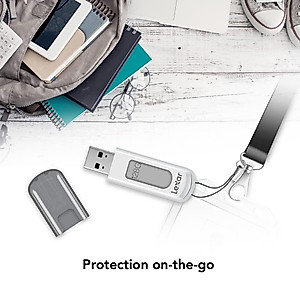 Lexar 32GB 3-Pack JumpDrive V100 USB 3.0 Flash Drive for Storage Expansion and Backup, Gray, Pink, Blue (LJDV100032G-B3NNU)