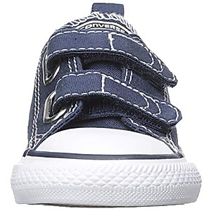 Converse Baby Boys Chuck Taylor All Star 2V Low Top Sneaker, Navy/White, 7 Infant