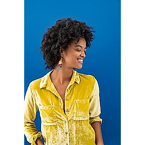 INK+ALLOY Boho Beaded Earrings for Women Dangling, Lennon Seed Bead Medium Fringe Dangle Earrings, Handmade Jewelry for the Modern Bohemian, 3.25-Inch Length (Muted Geometric)