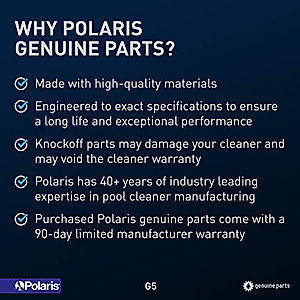 Polaris Genuine Parts G5 Complete Feed Hose with UWF Replacement for pressure-side cleaners 280, 280 Tank Trax, TR28P, 380, 180