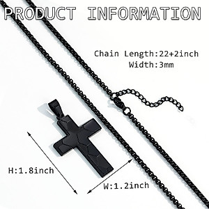 HattiDoris Soccer Cross Necklace for Men Inspirational Bible Verse Cross Pendant Stainless Steel Chain 22+2 inch Soccer Sports Jewelry Soccer Gift for Men (B-Brave Strong)