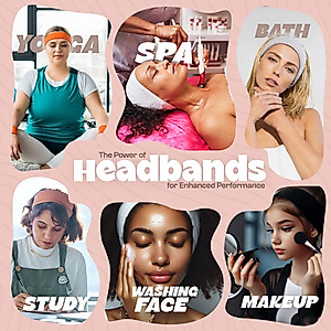CoverYourHair Wide Headbands for Women - Cotton Thick Headbands for Women - (12 Pack Wide Headbands)