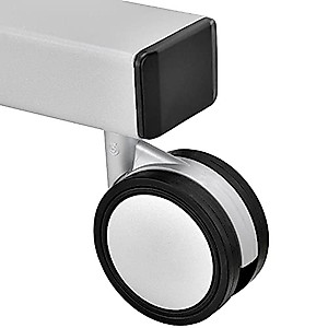 IndustrialSupplies Mobile Laptop Workstation, Height Adjustable, 4-Outlet Power Strip