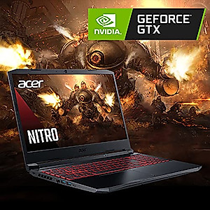 Acer Nitro 5 AN515-45-R83Z Gaming Laptop, AMD Ryzen 5 5600H Hexa-Core Processor | NVIDIA GeForce GTX 1650 | 15.6" FHD 144Hz IPS Display | 8GB DDR4 | 256GB NVMe SSD | WiFi 6 | Backlit Keyboard
