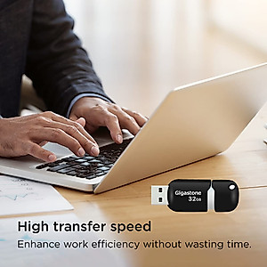 Gigastone V10 32GB 5-Pack USB 2.0 Flash Drive 32GB Flash Drive Thumb Drive Memory Stick Pen Drive Capless Retractable Design