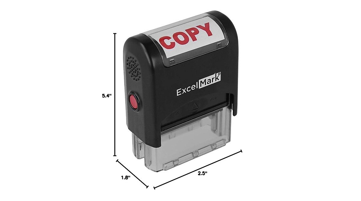ExcelMark Copy Self-Inking Rubber Stamp - Quick & Clear Marking