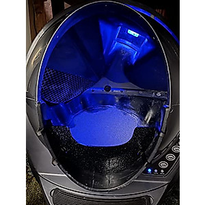 LR Things Half Guard in Obsidian Black Glitter Acrylic for Litter-Robot 3 Litter Box