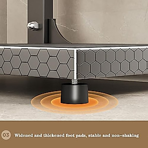 SLDMJFSZ Under Sink Organizer, 5 Tier Double-Sided Storage Thickness Cabinet Basket Storage Rack,Spice Rack for Bathroom Kitchen,Gun Gray,5 Tier