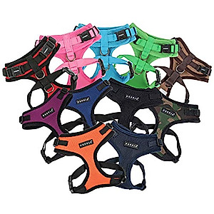 Puppia Authentic RiteFit Harness with Adjustable Neck, Medium, Beige