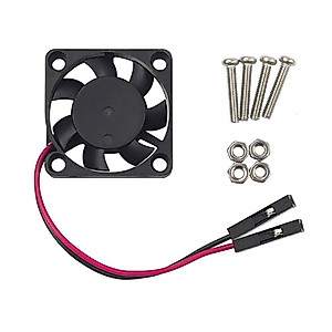 Dorhea 4pcs 3007 Fan Black for Raspberry Pi 4 Fan 30x30x7mm Pi Brushless Cooling Fan Brushless 3.3V 5V DC Quiet Fan for Raspberry Pi 4, Pi 3 B+, Pi 3 B, Pi 2, Pi B+, Pi Zero/Zero W,Robot Project