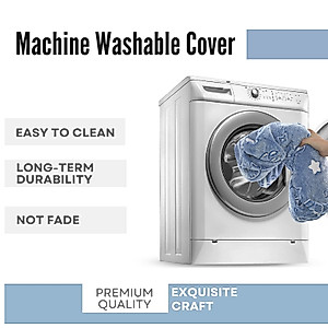 MeMoreCool Pillow Bed Floor Lounger Kids Floor Pillow Cover, Toddler Lounger Pillow Case, Large Floor Seating Boy & Girl Lounge Pillow Cover, Fold Out Floor Cushion Child Bed Lounger Cover, Queen