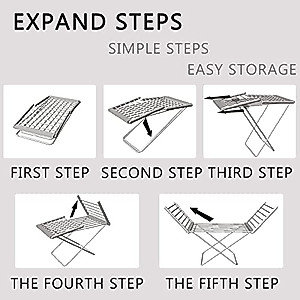 Electric Clothes Airer Dryer Rack heated drying rack for clothes heated drying rack Household folding portable electric heating drying rack constant temperature baby landing clothes drying airfoil