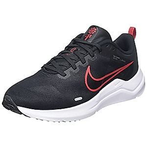 Nike womens Downshifter 12 Fitness Sneaker, Black/White/Dark Smoke Grey/University Red, 13