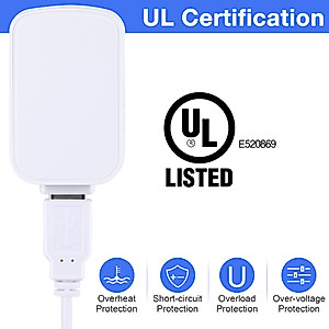 Charger for Infant Optics DXR-8, 5.9 V Power Cord Adapter Compatible with Infant Optics DXR-8 Baby Camera Monitor Unit Replacement, White