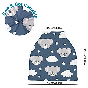 Nursing Cover Breastfeeding Scarf Cute Koala - Baby Car Seat Covers, Infant Stroller Cover, Carseat Canopy(55)