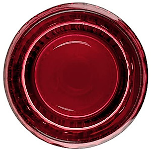 Koyal Wholesale Ribbed Glass Votive Holders (Burgundy, 6)